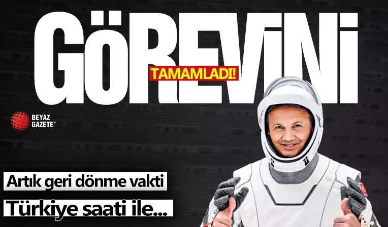 İlk Türk astronot Alper Gezeravcı'nın uzay yolculuğunda sona gelindi