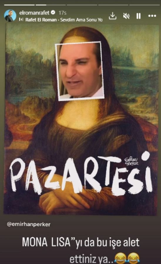 Rafet El Roman'dan Mono Lisa paylaşımı